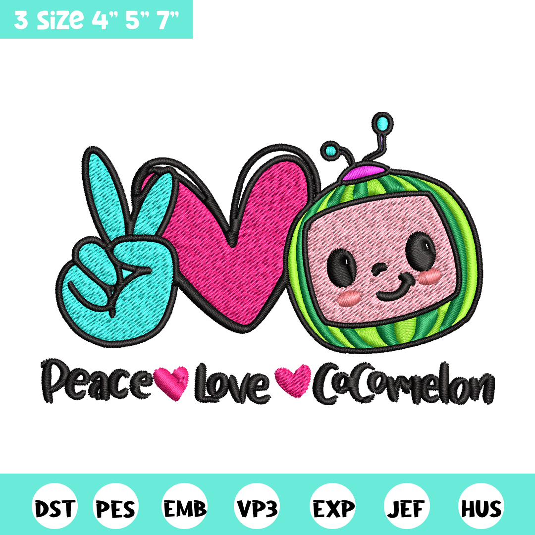 Cocomelon Logo Embroidery design, Cocomelon Embroidery, logo | Inspire ...