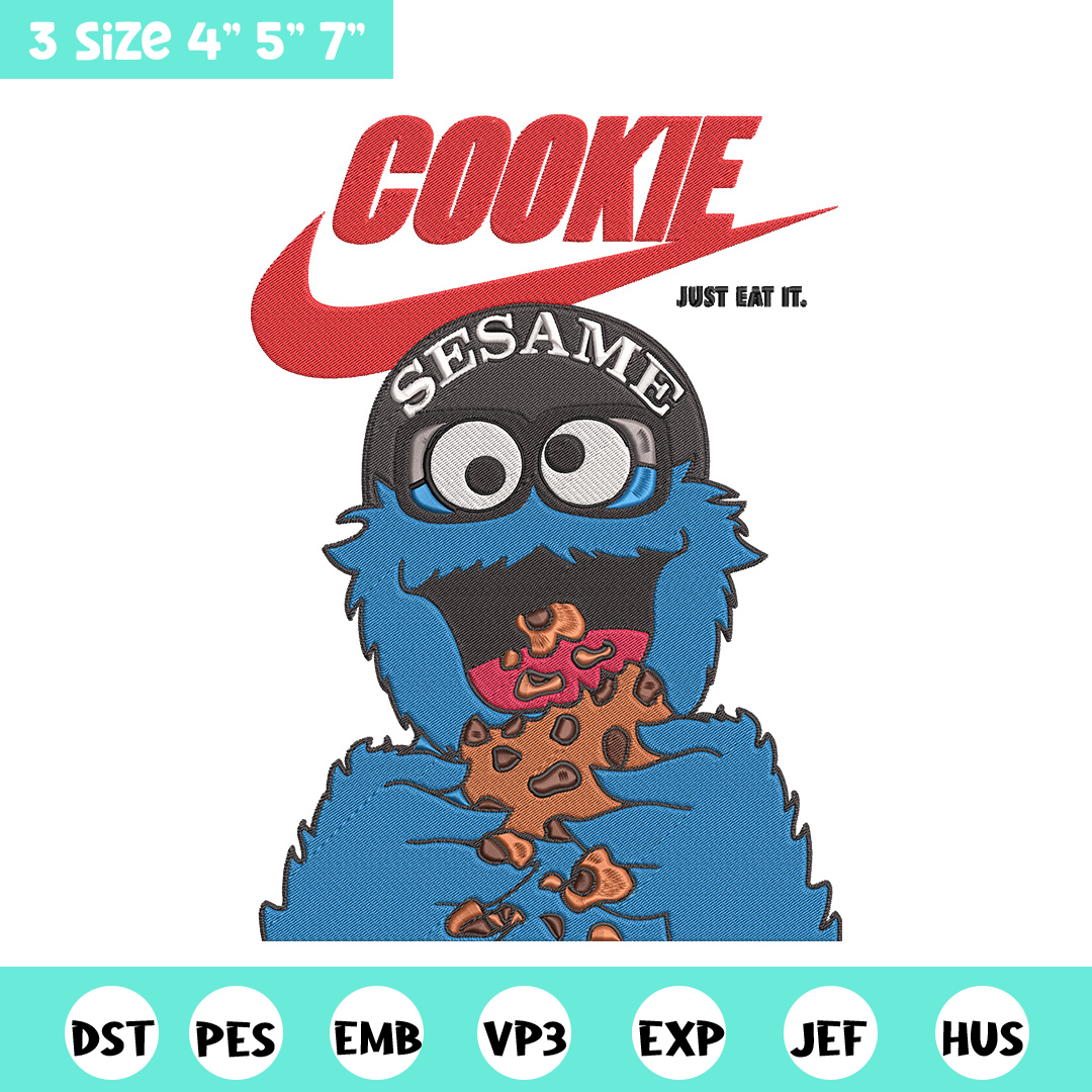 Cookie Monster x nike Embroidery Design, Cookie Monster Embr | Inspire ...