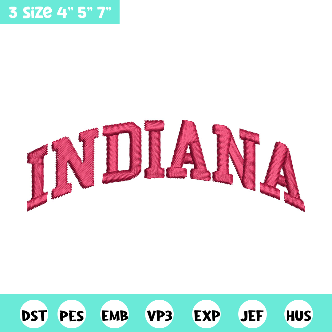 Indiana University logo embroidery design, NCAA embroidery, | Inspire ...
