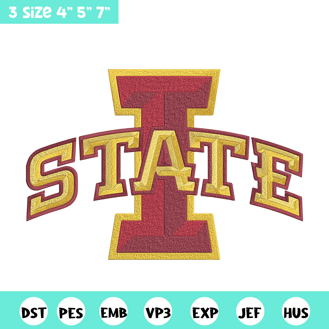 Iowa State logo embroidery design, NCAA embroidery, Sport em | Inspire ...