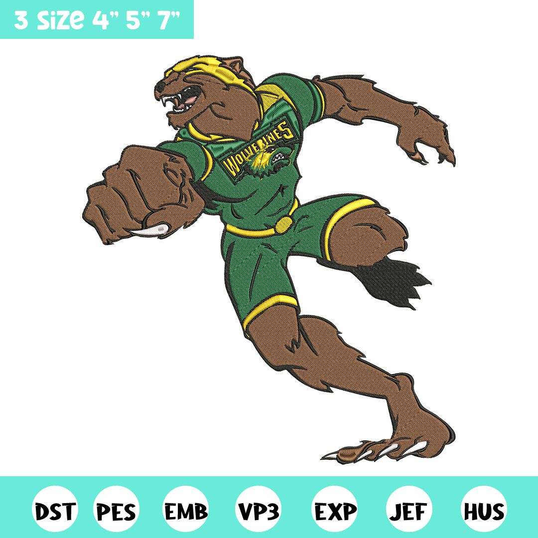 Utah Valley Wolverines logo embroidery design,NCAA embroider | Inspire ...