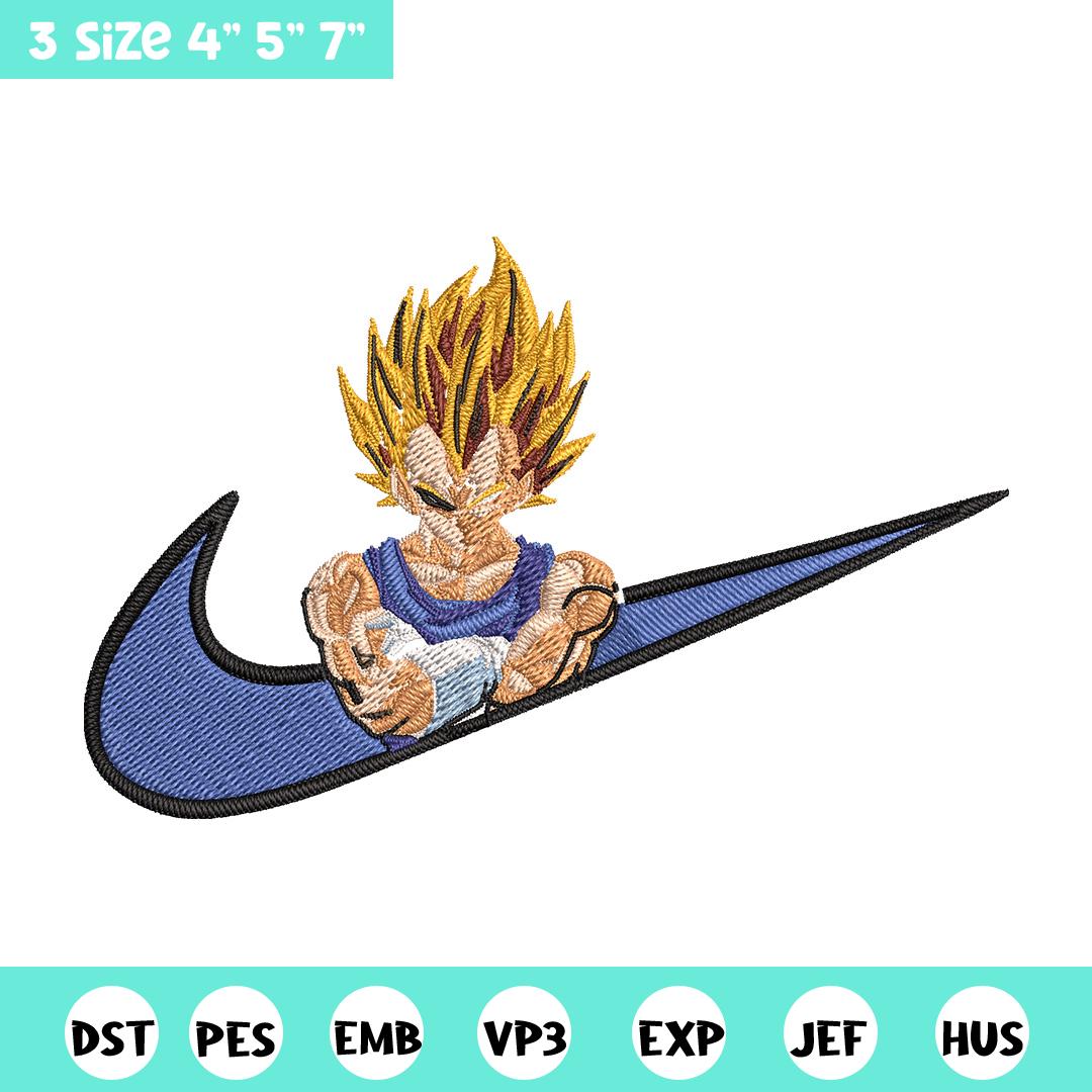 Vegeta ssj Embroidery Design, Dragonball Embroidery, Embroid | Inspire ...