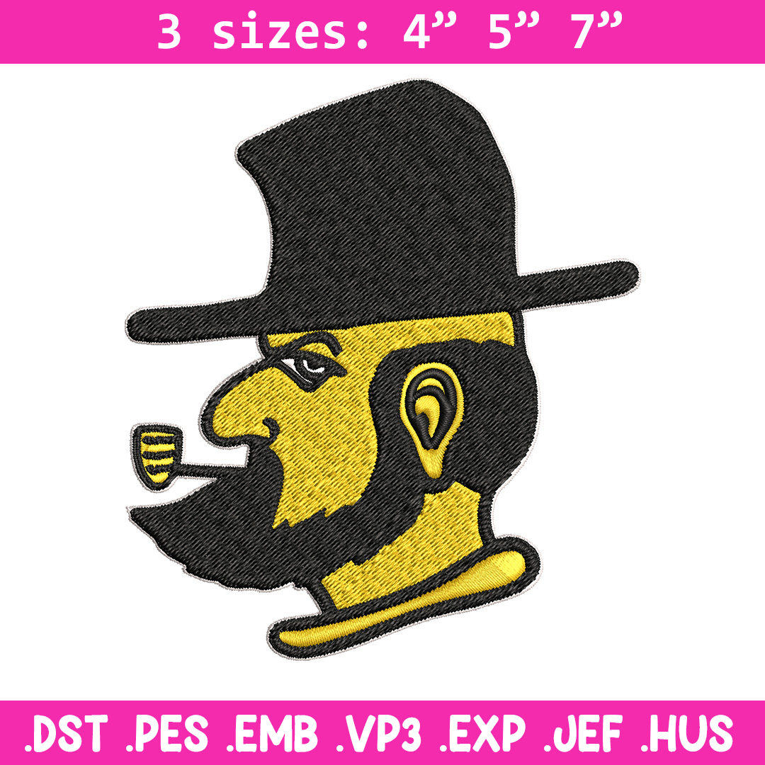 Appalachian State logo embroidery design, Sport embroidery, - Inspire ...