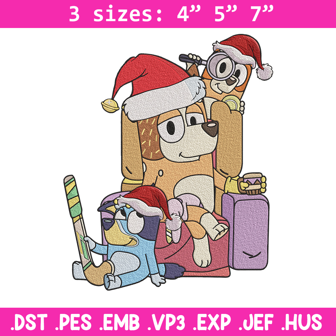 Bluey family Embroidery Design, Bluey Embroidery, Embroidery | Inspire ...