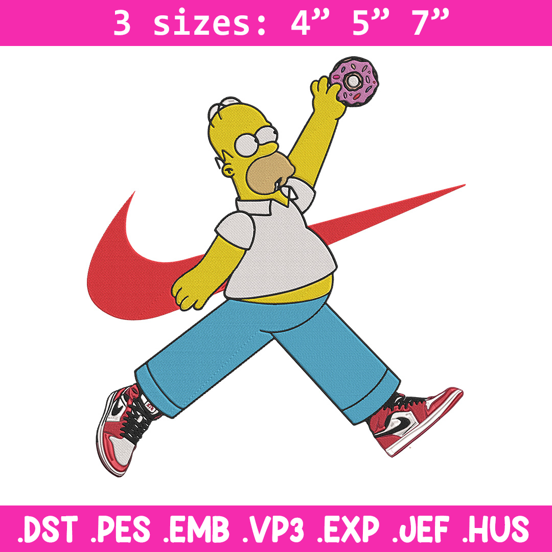 Homer Simpson Embroidery Design, Simpson Embroidery, Embroid | Inspire ...