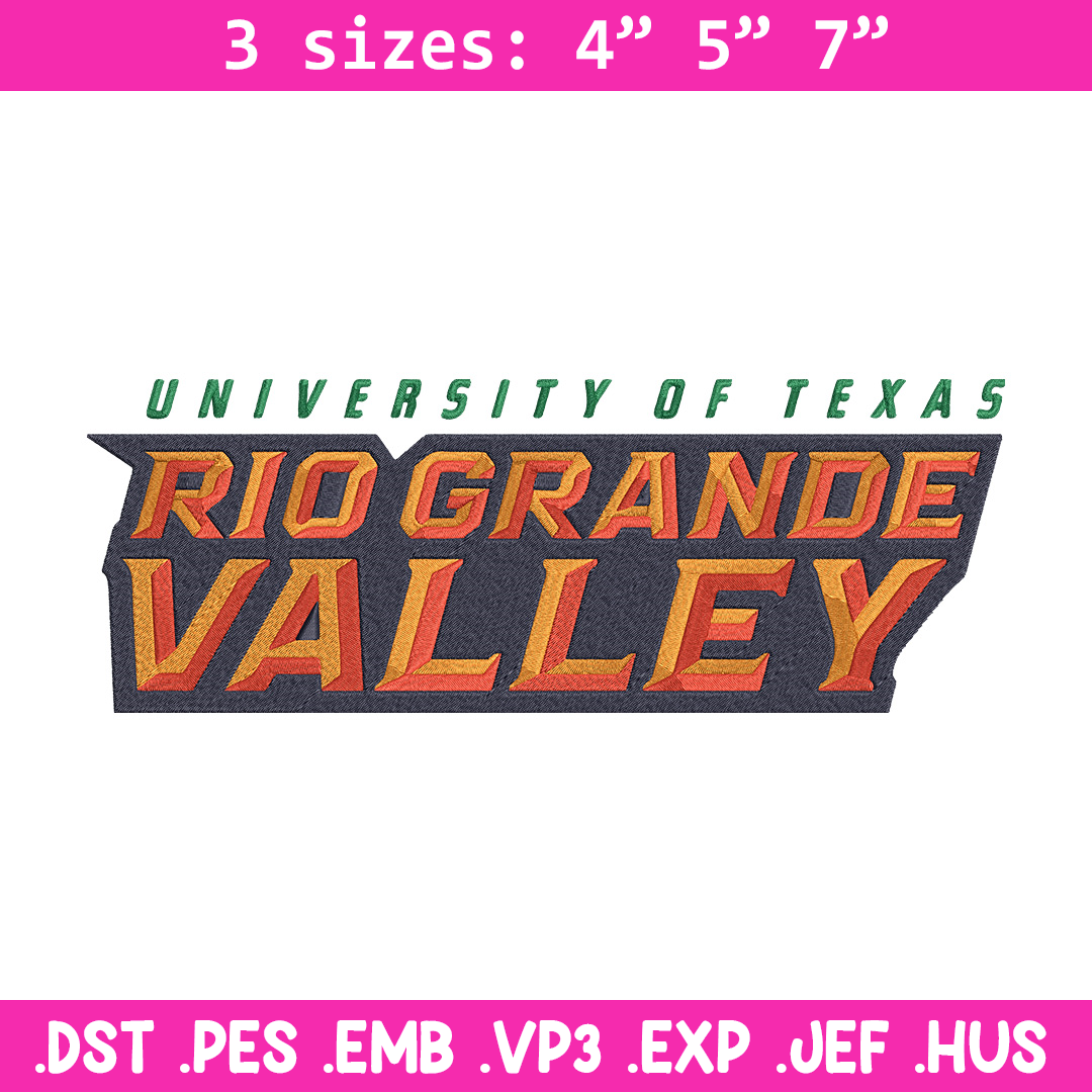 UTRGV Vaqueros Logo embroidery design, NCAA embroidery,Sport | Inspire ...