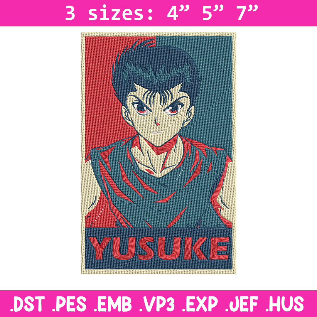 Yusuke box Embroidery Design, Yu Yu Hakusho Embroidery, Embr | Inspire ...