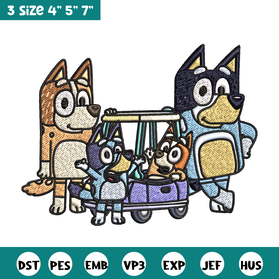 Bluey family embroidery design, Bluey Embroidery, Embroidery | Inspire ...