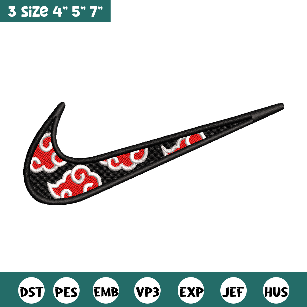 Akatsuki Nike embroidery design, Naruto embroidery, Nike des | Inspire ...