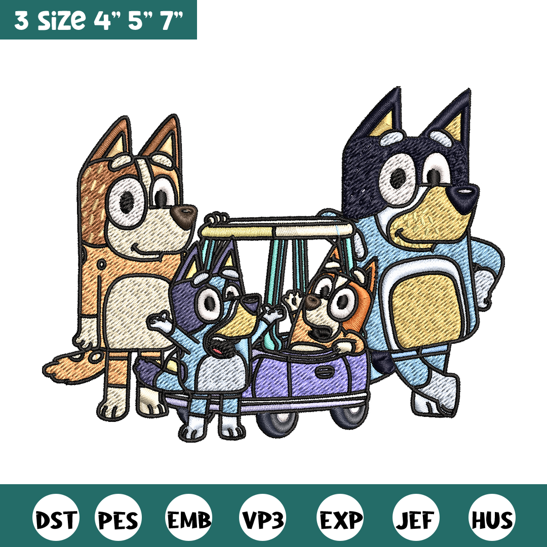 Bluey family embroidery design, Bluey Embroidery, Embroidery | Inspire ...