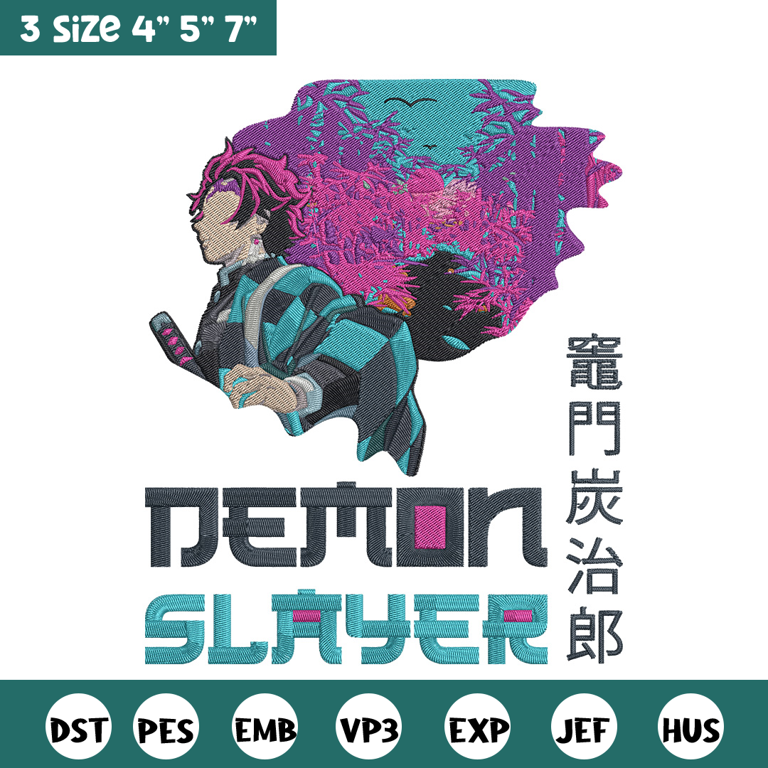 Demon slayer Embroidery Design,Demon slayer Embroidery,Embro - Inspire ...