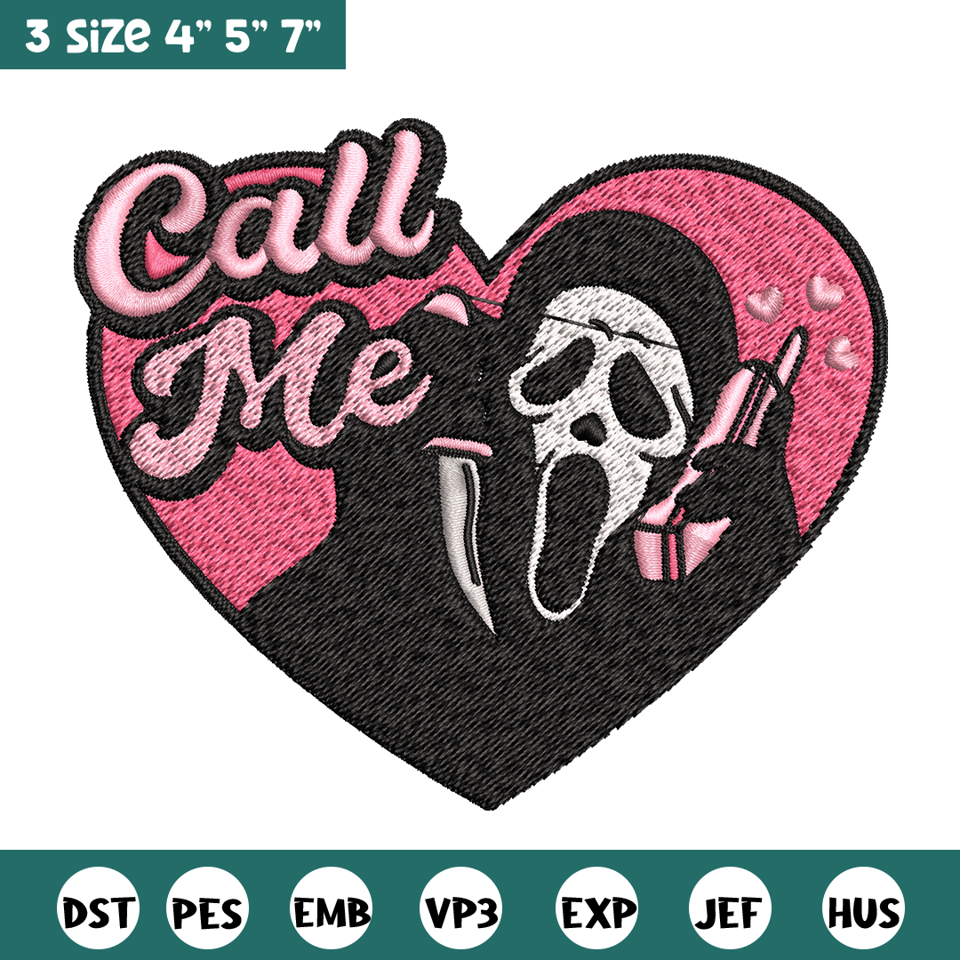 Ghostface Scream Embroidery design, Horror Embroidery, Embro | Inspire ...