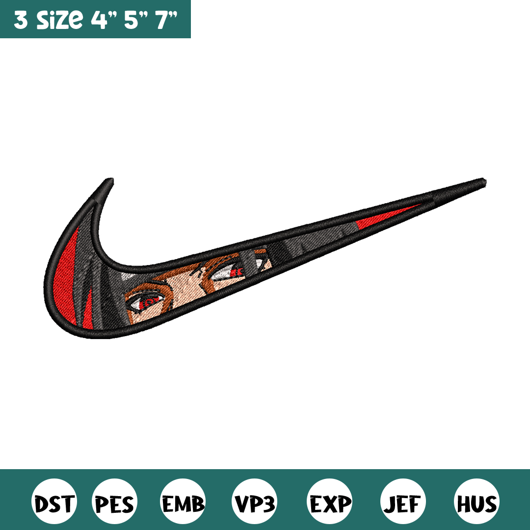Itachi eyes nike embroidery design, Naruto embroidery, nike | Inspire ...