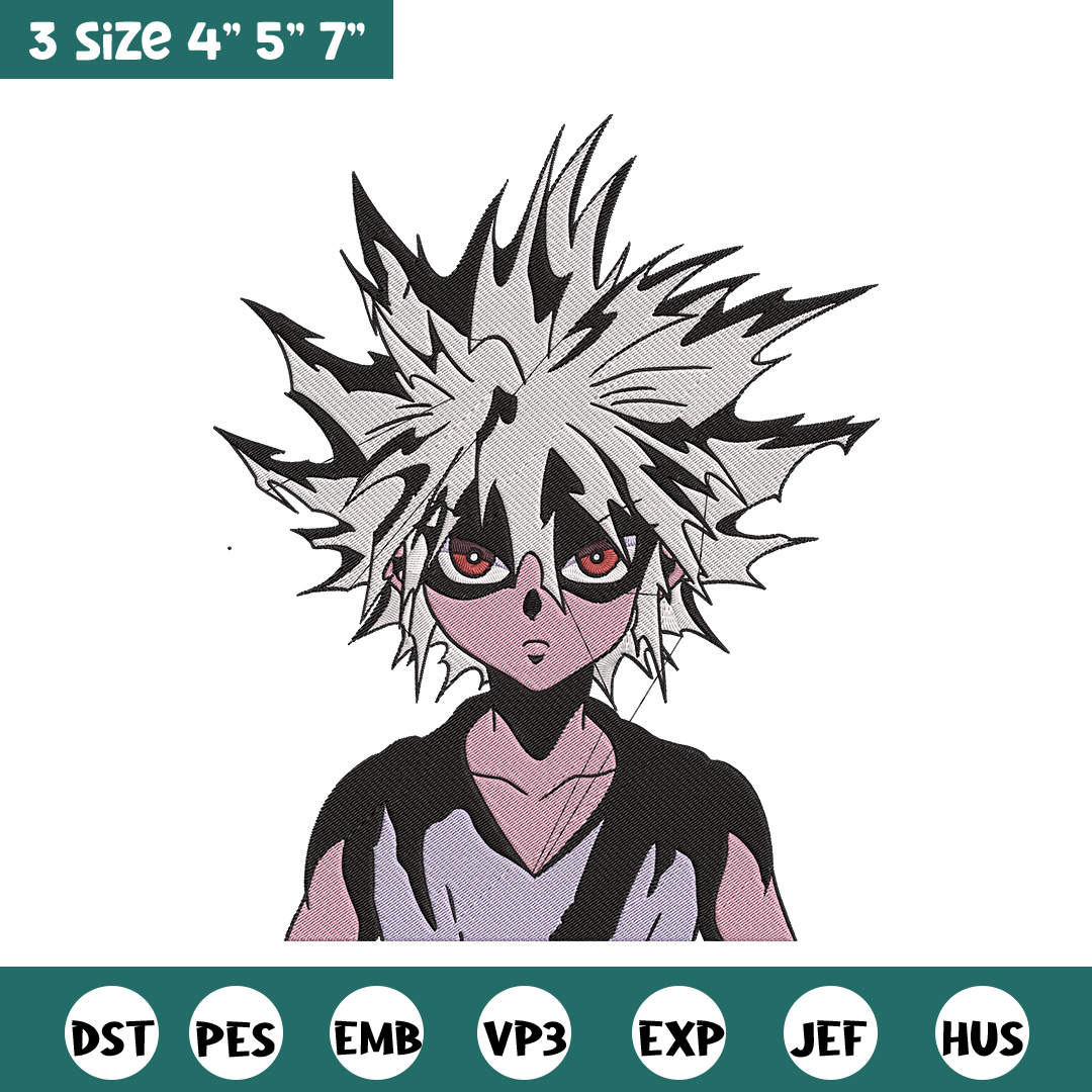Zoldyck Killua Embroidery Design, Hxh Embroidery, Embroidery - Inspire ...