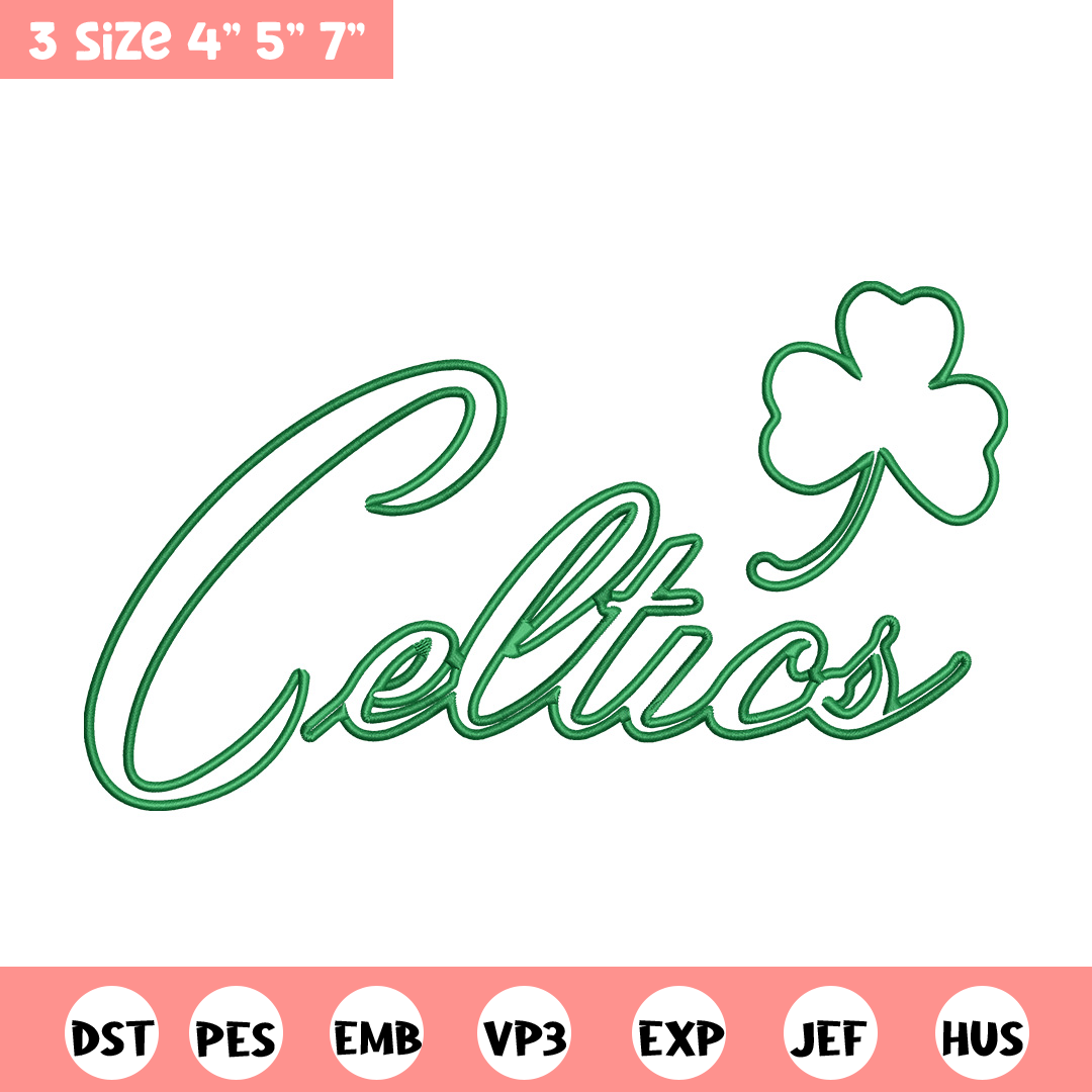 Boston Celtics logo embroidery design, NBA embroidery, Sport | Inspire ...