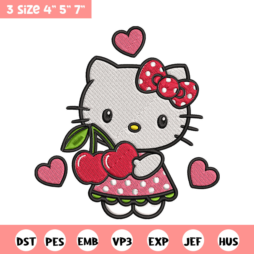 Hello kitty Embroidery Design, Haello kitty cartoon Embroide | Inspire ...