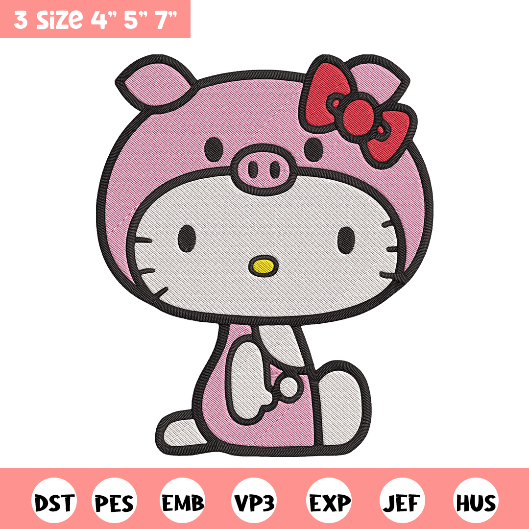 Hello Kitty Embroidery Design, Hello kitty Embroidery, Embro | Inspire ...