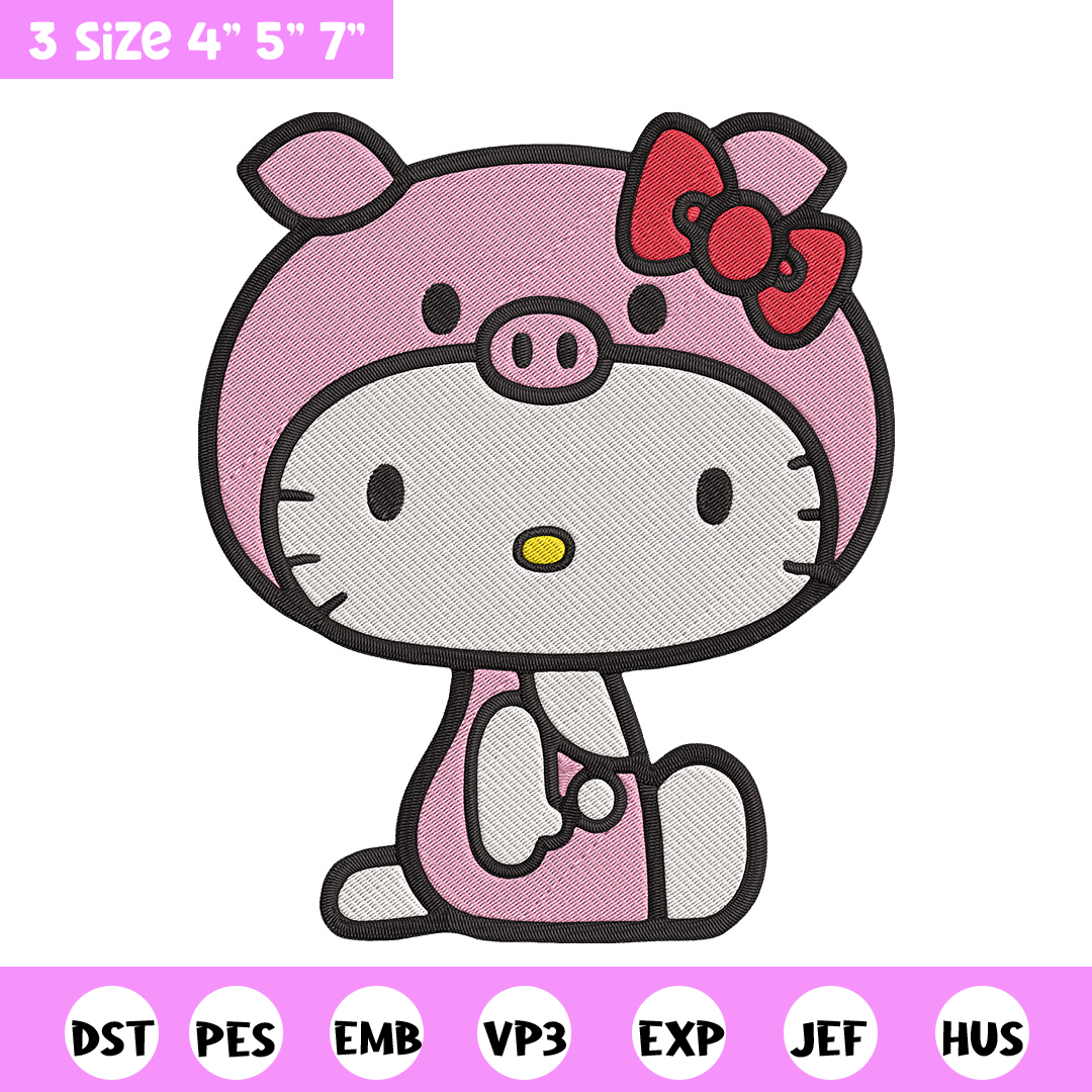 Hello Kitty Embroidery Design, Hello kitty Embroidery, Embro | Inspire ...