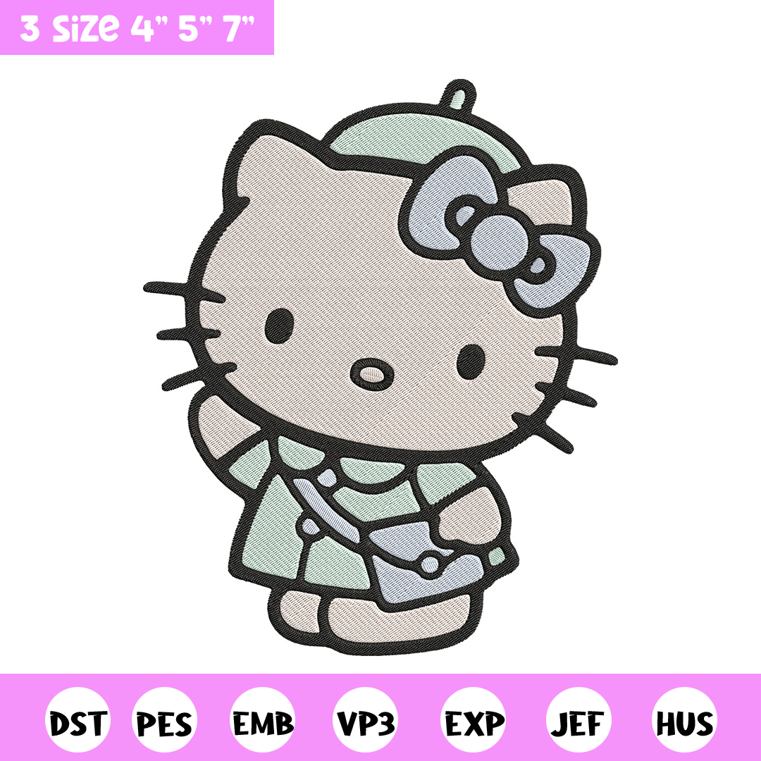 Hello Kitty girl Embroidery Design, Hello kitty Embroidery, | Inspire ...