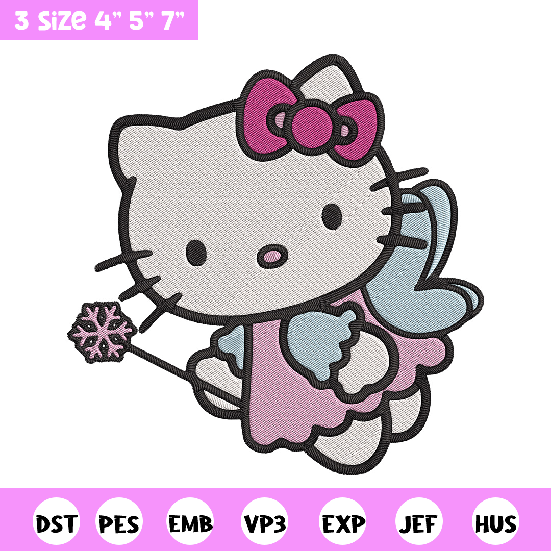 Hello kitty fairy Embroidery Design, Hello kitty Embroidery, | Inspire ...