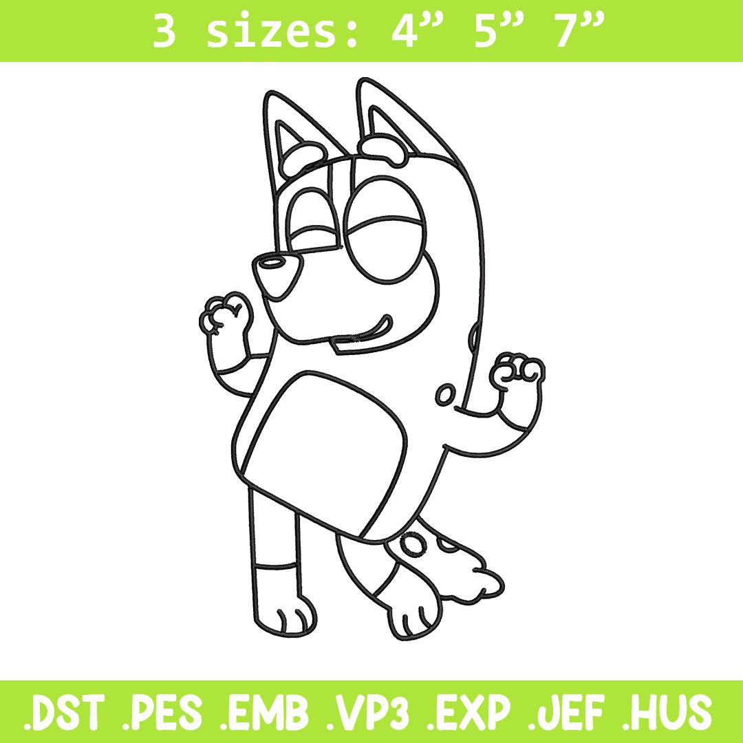Mom Bluey Coloring Pages Embroidery, Bluey Embroidery, Embro | Inspire ...