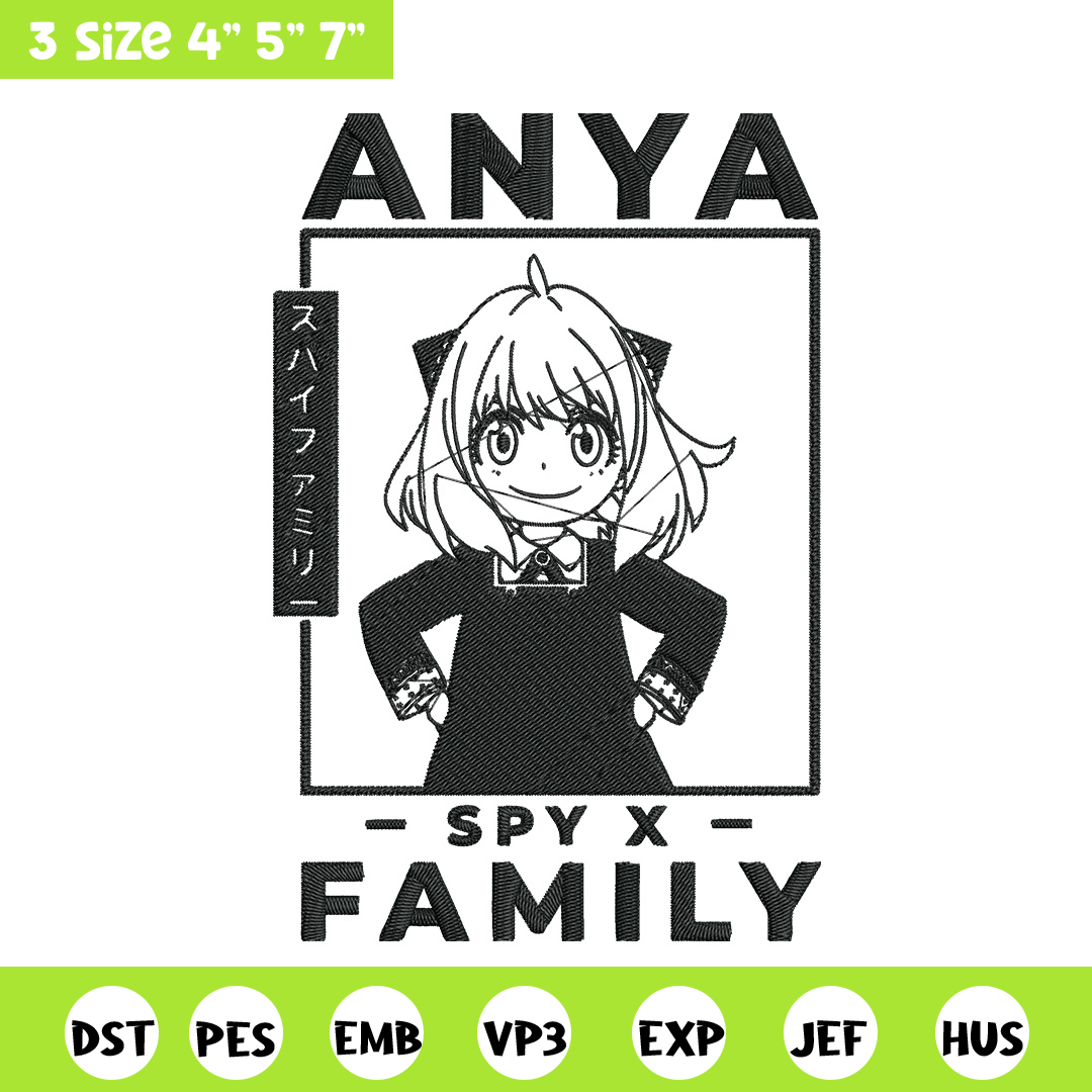 Anya poster Embroidery Design, Spy x family Embroidery, Embr - Inspire ...