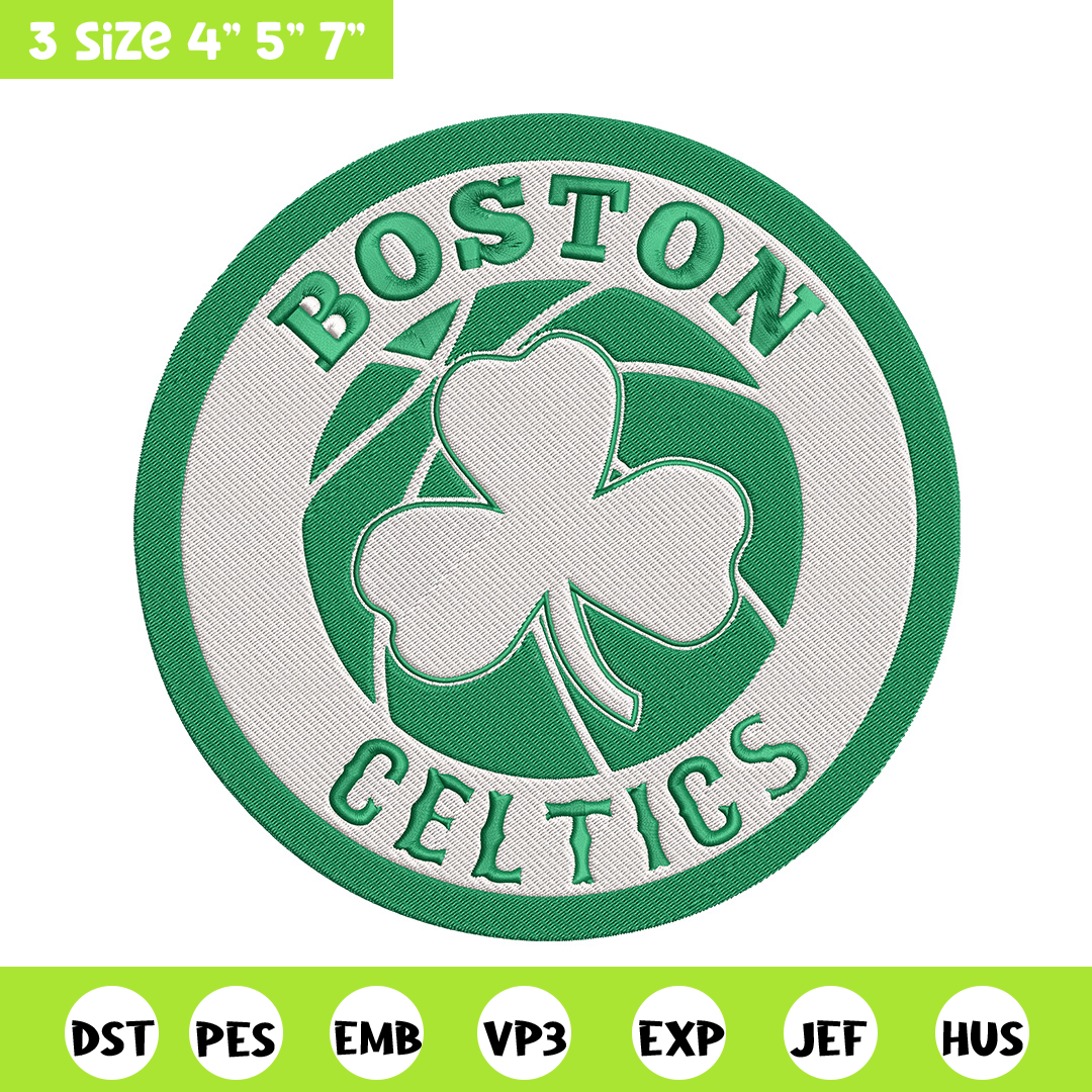 Boston Celtics logo embroidery design,NBA embroidery, Sport | Inspire ...