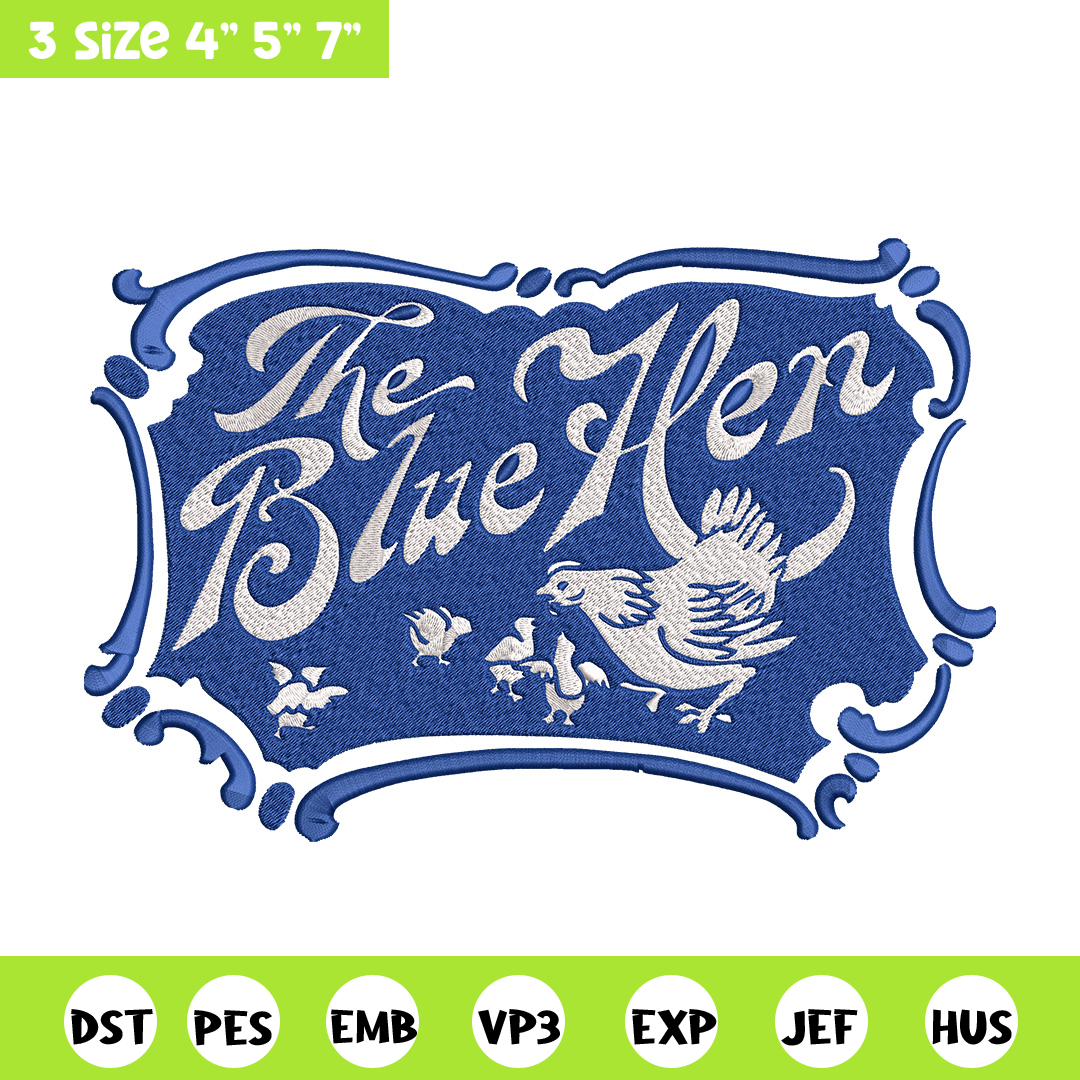 Delaware Blue Hens logo embroidery design, NCAA embroidery, | Inspire ...