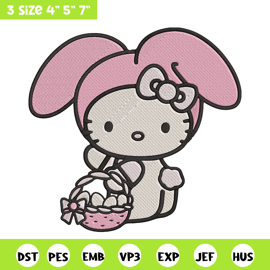Hello Kitty Easter Embroidery Design, Hello kitty Embroidery - Inspire ...