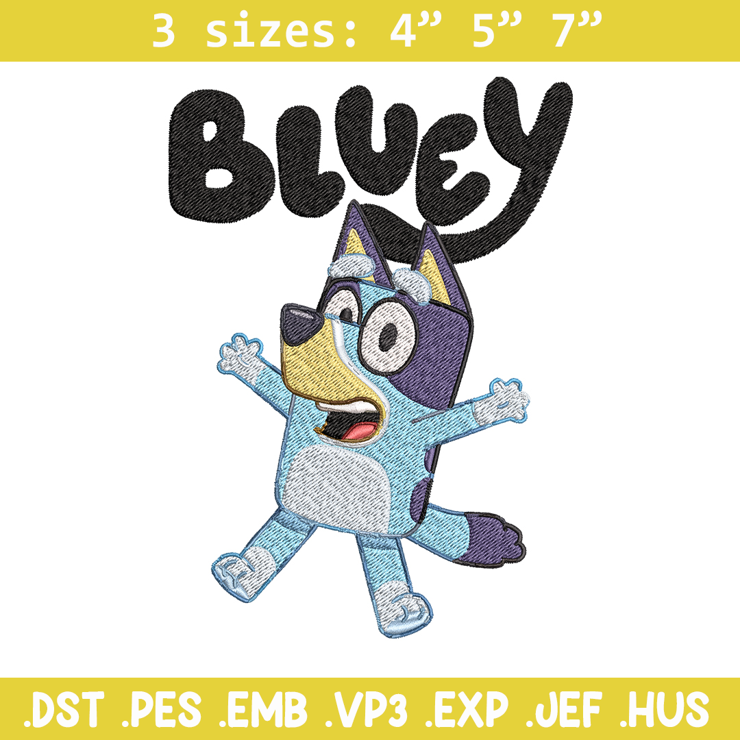 Bluey Embroidery, Bluey Cartoon Embroidery, cartoon Embroide | Inspire ...