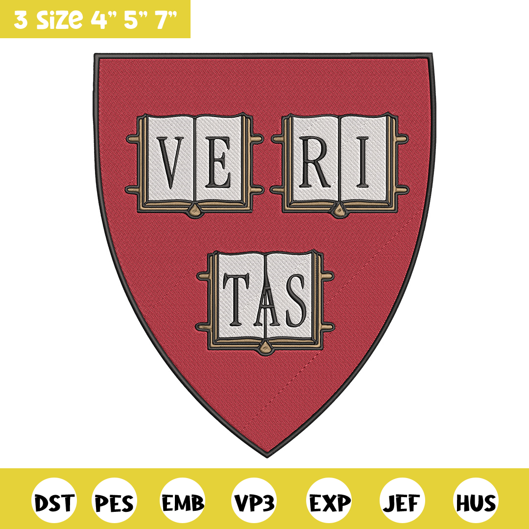 Harvard University logo embroidery design, NCAA embroidery, | Inspire ...