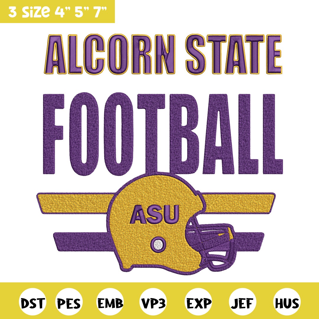 Alcorn State logo embroidery design,NCAA embroidery,Sport em | Inspire ...