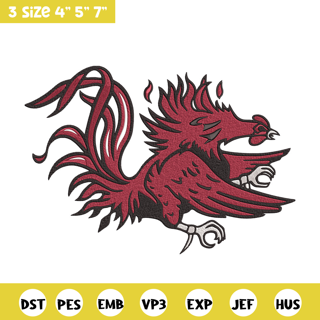 Gamecock mascot embroidery design, NCAA embroidery, Sport em | Inspire ...