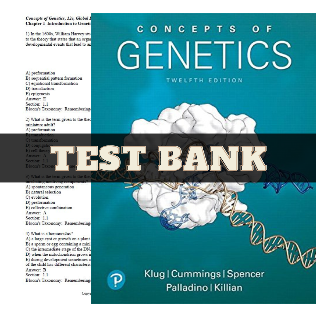 Concepts of Genetics 12th Edition Klug PDF | Inspire Uplift