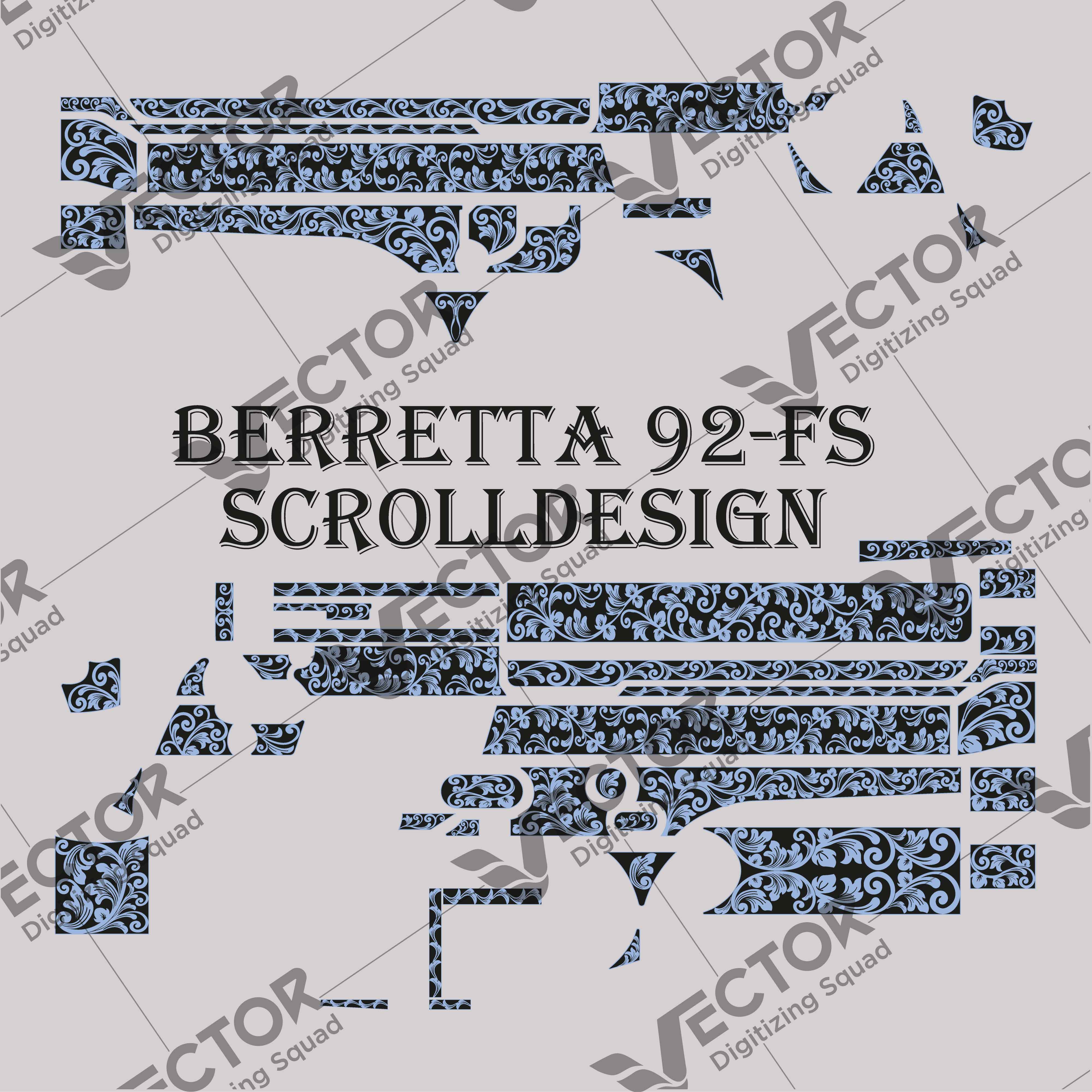 VECTOR DESIGN, Berretta 92- FS "SCROLLWORK" | Inspire Uplift