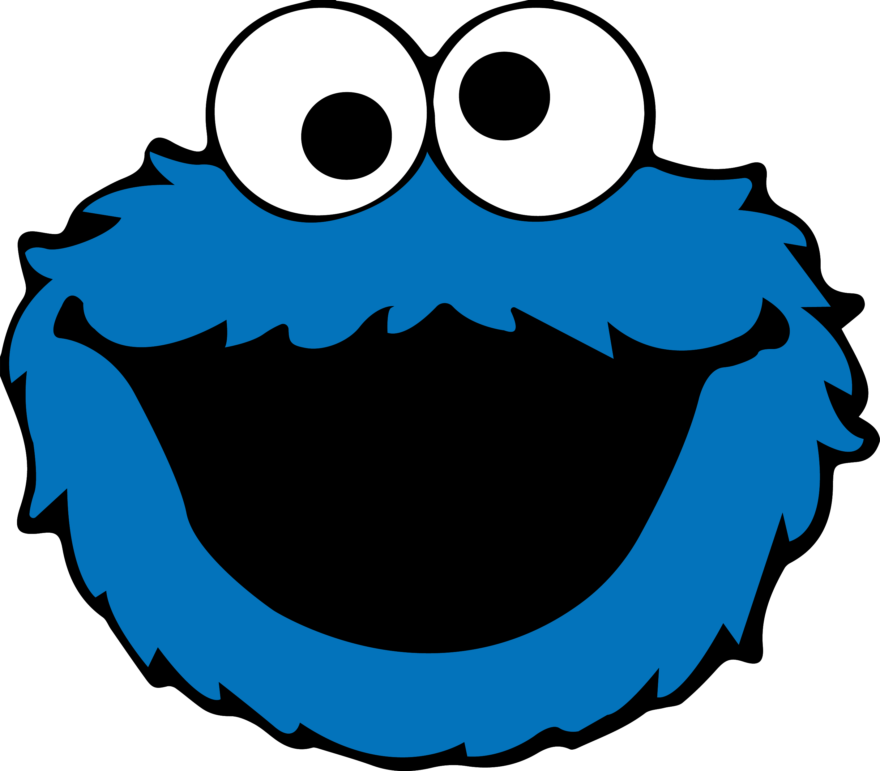 Cookie Monster Head Svg, Sesame Street Svg, Cartoon Svg, Chi - Inspire ...