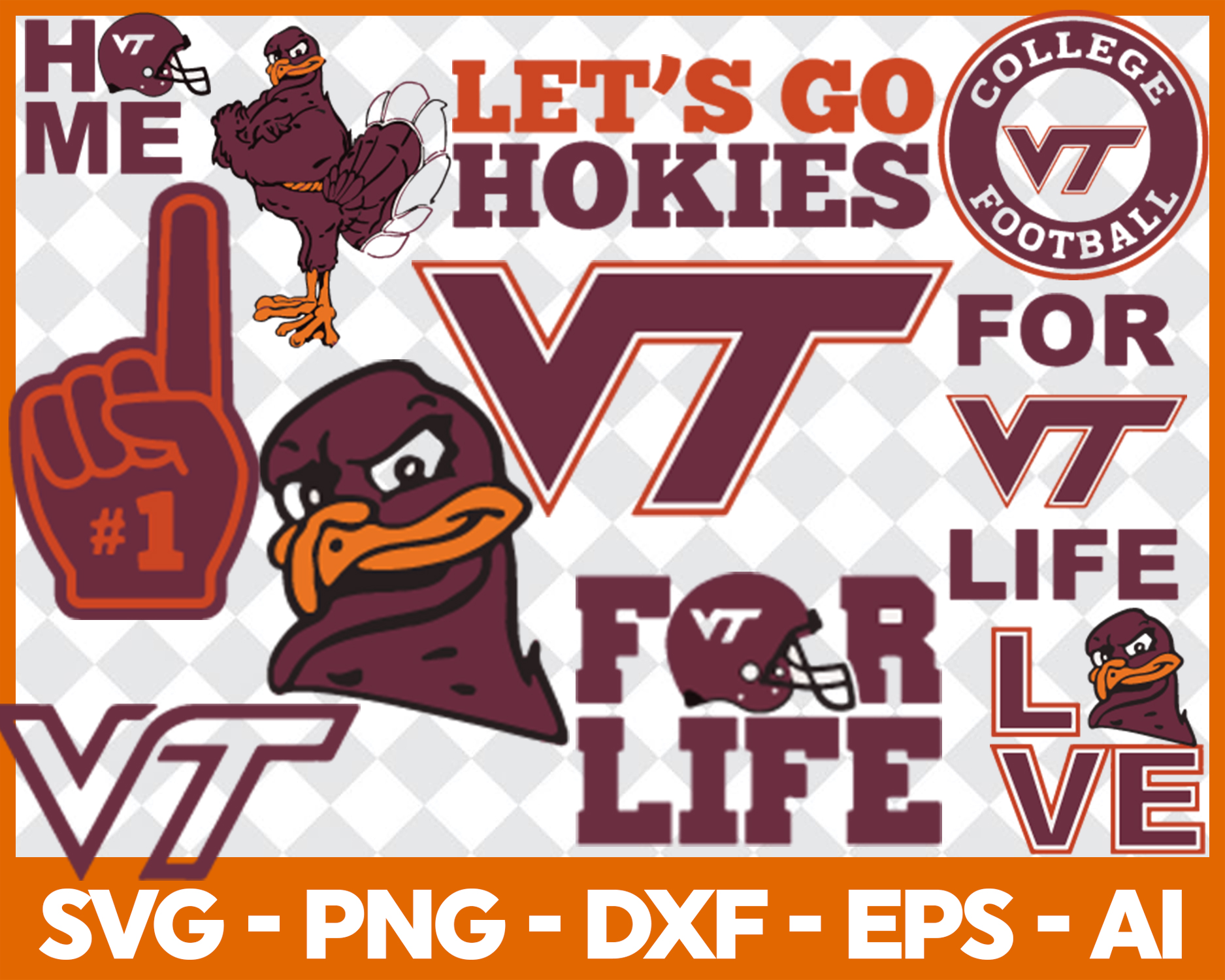 Virginia Tech Hokies Svg Bundle, Virginia Tech Hokies logo S | Inspire ...