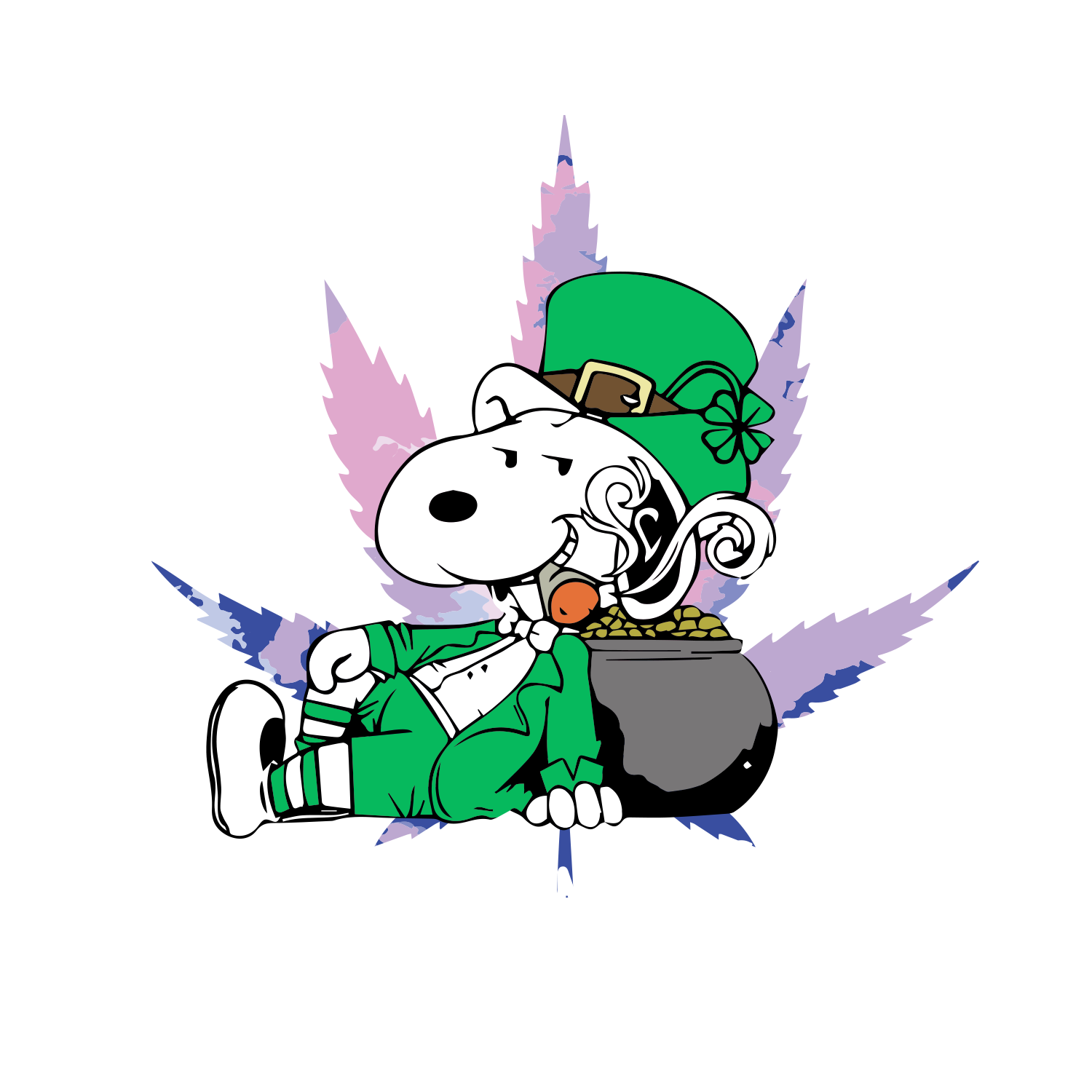 St. Patrick's Day Snoopy Weed Svg, Snoopy Svg, Cannabis Svg, | Inspire ...