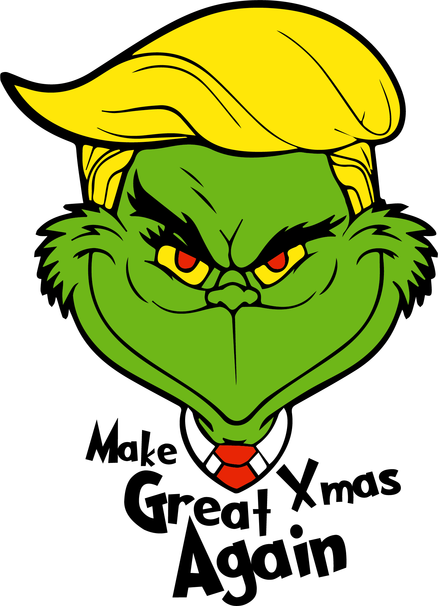 Grinch Donald Trump Make great xmas again Svg, Grinch christ | Inspire ...