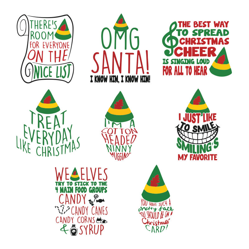 Elf Svg Bundle Cut Files for Cricut, Silhouette Cameo Christ | Inspire ...