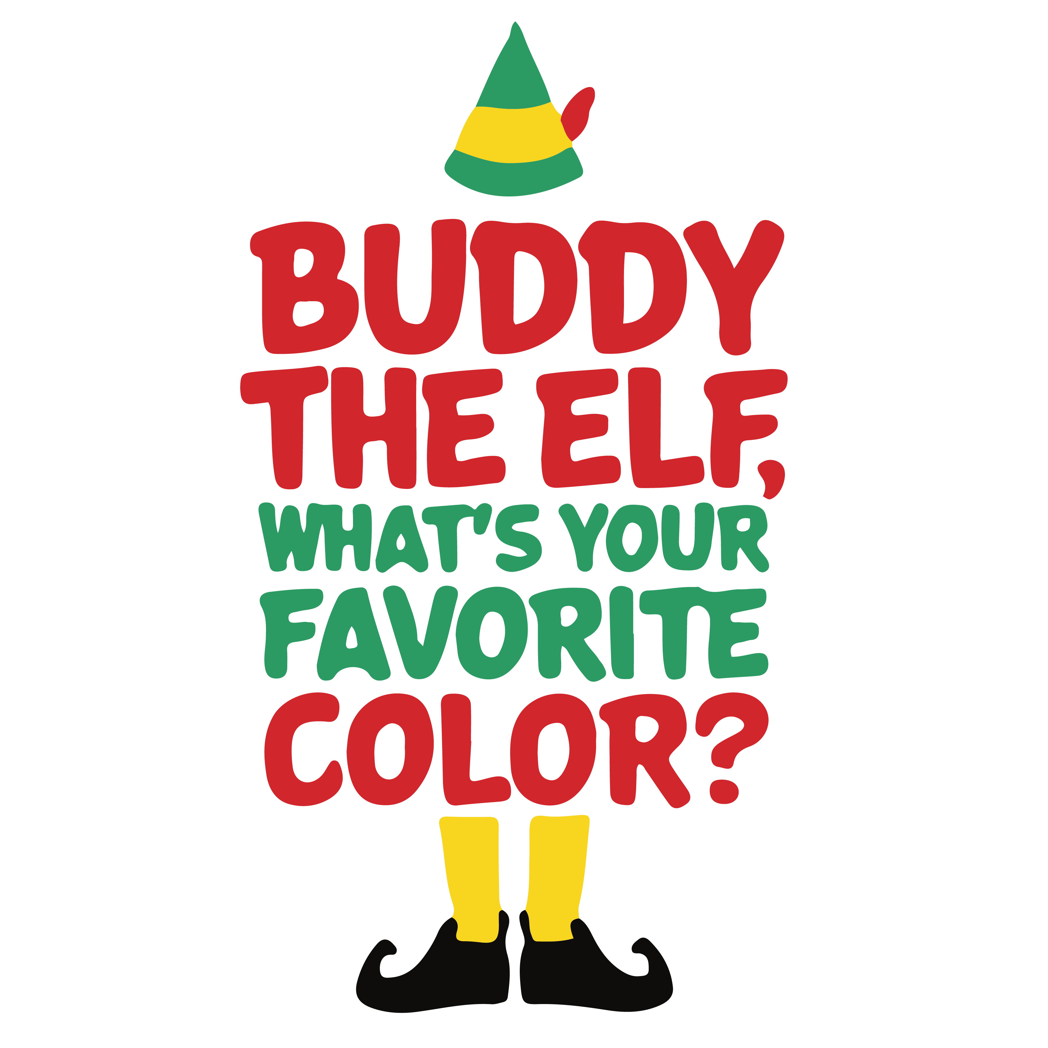Buddy the elf what's your favorite color Svg, Elf Christmas | Inspire ...