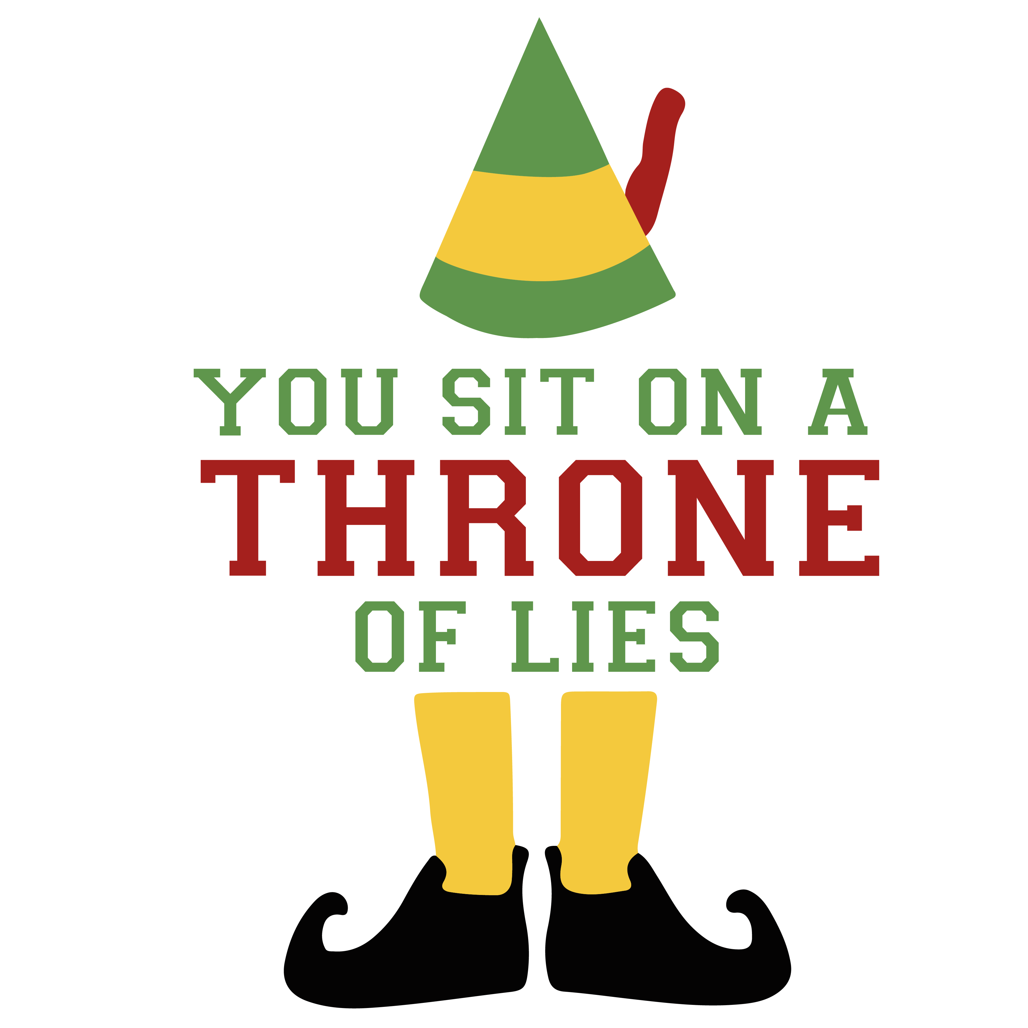 You sit on a throne of lies Svg, Elf Christmas Svg, Elf Svg | Inspire ...