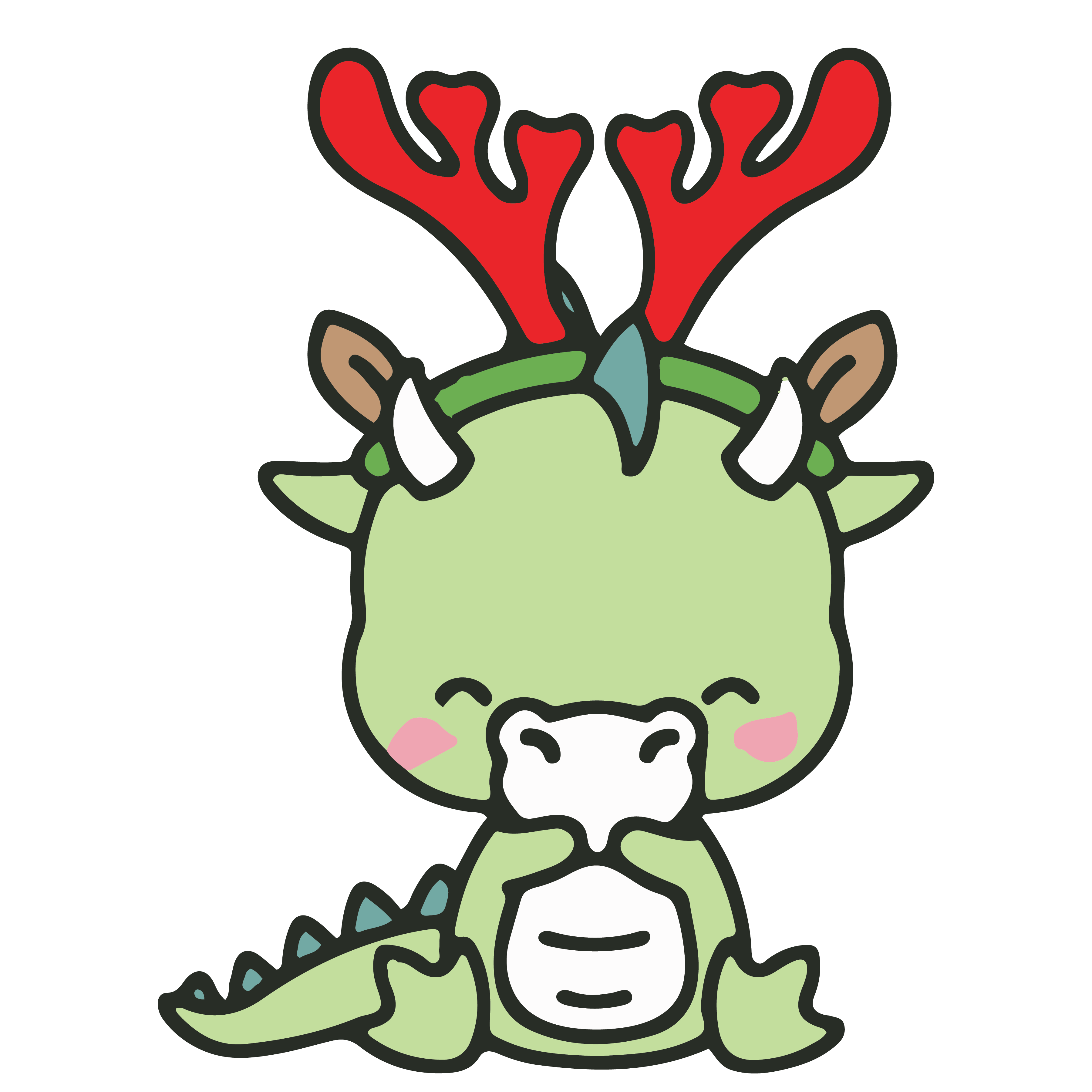 Kawaii Christmas Dragons Svg, Cute Christmas Dragons Svg, Ka | Inspire ...