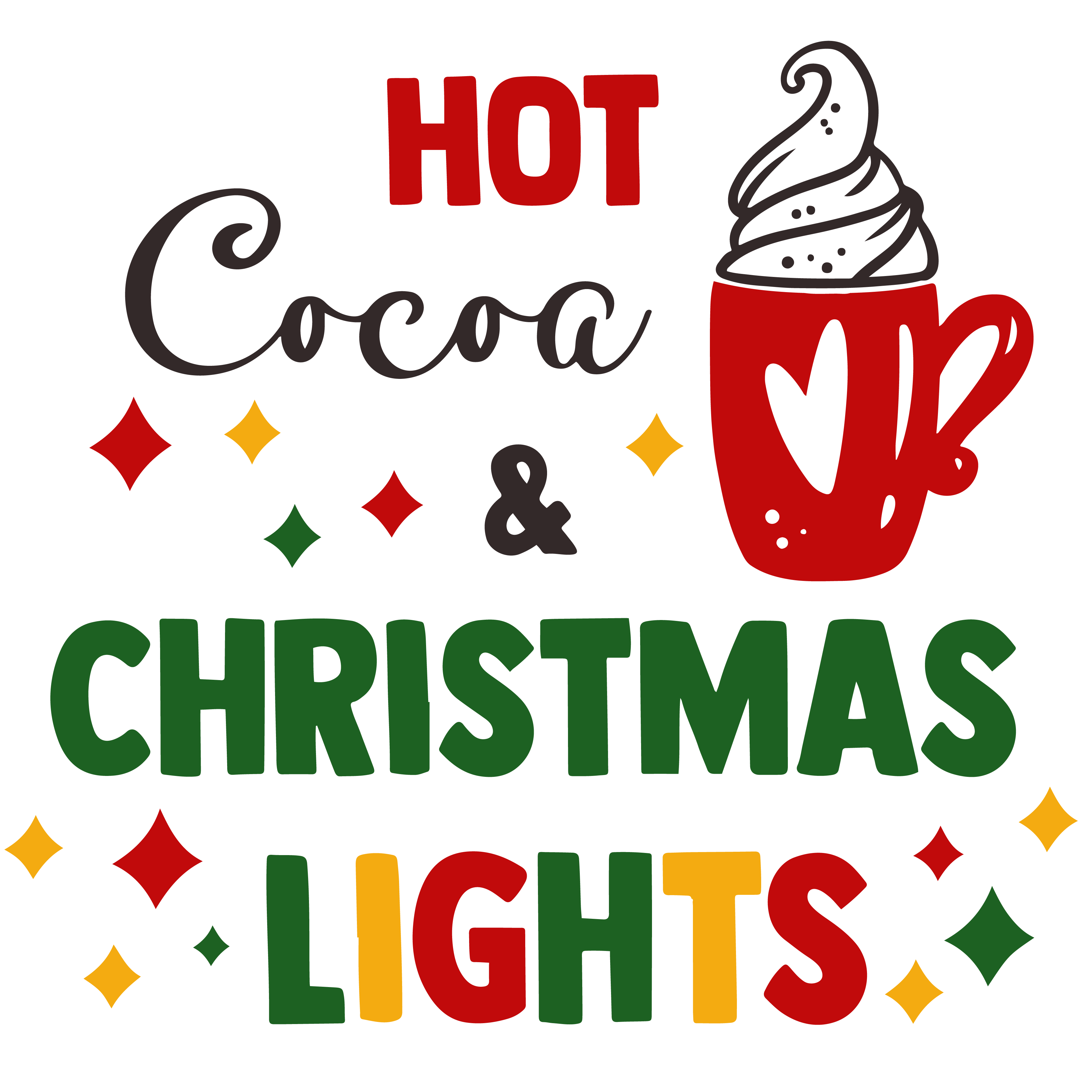 Hot cocoa and christmas lights Svg, Christmas Svg, Holidays | Inspire ...