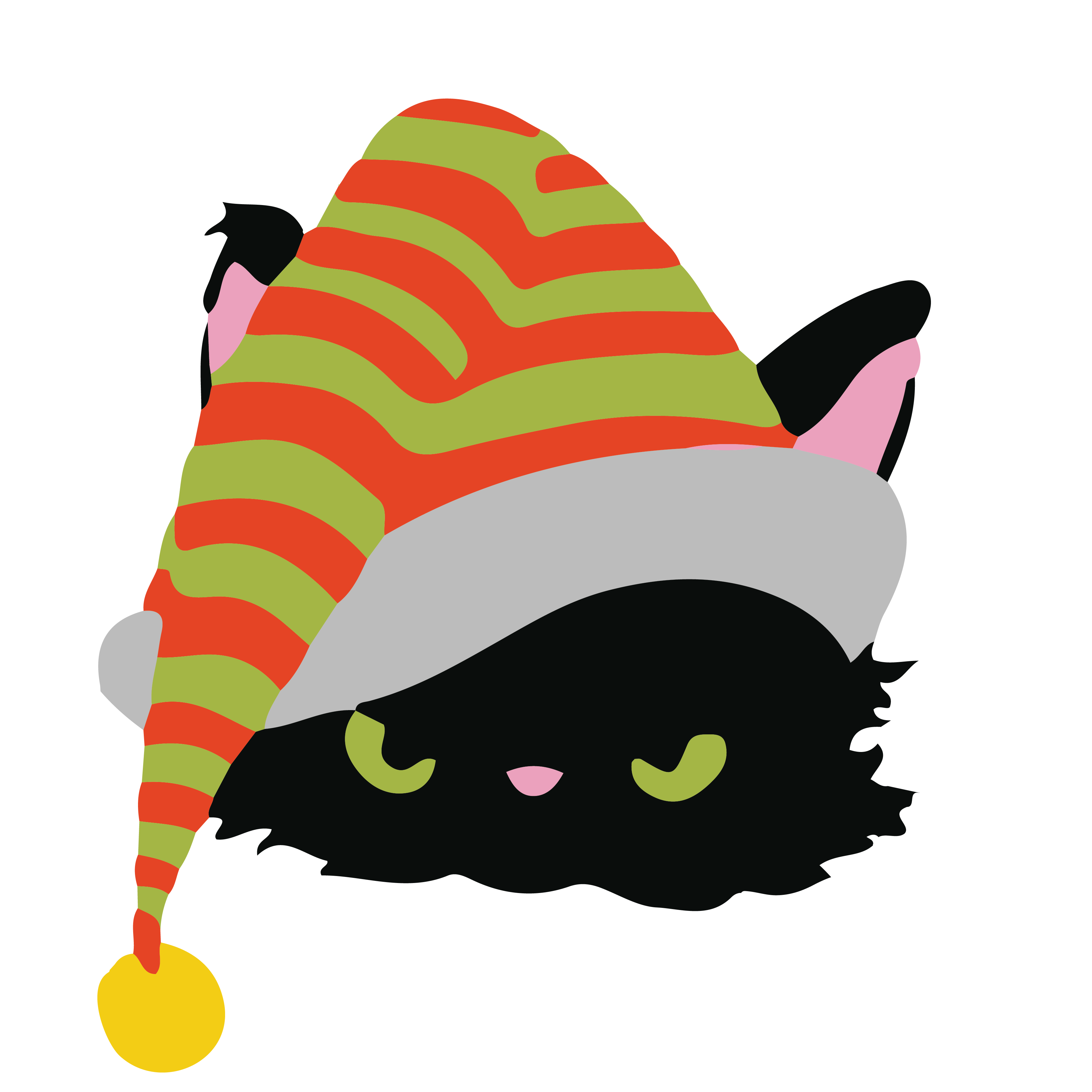 Grumpy Black Cat Svg, Black Cat Christmas Svg, Black Cat Fac | Inspire ...