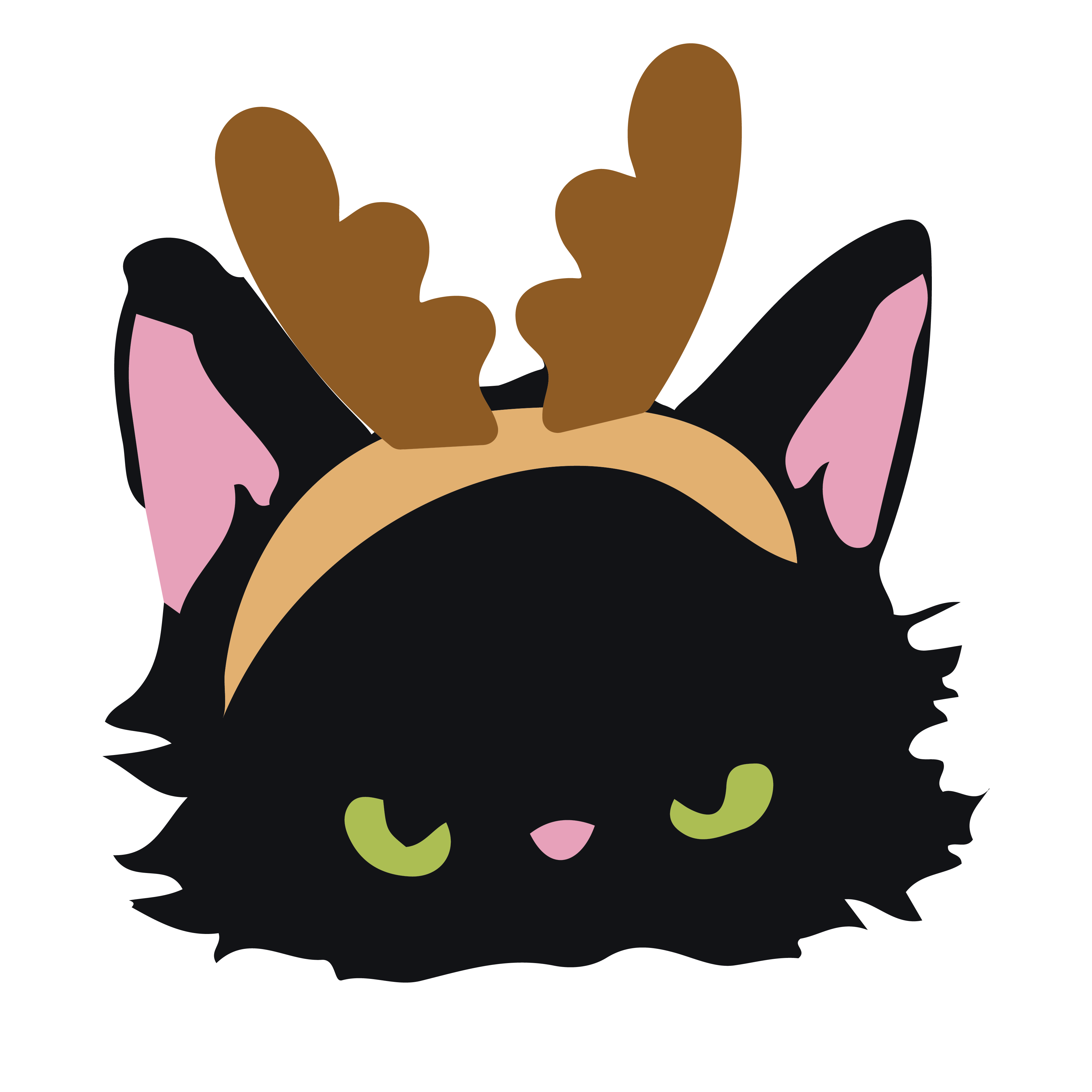 Grumpy Black Cat Svg, Black Cat Christmas Svg, Black Cat Fac | Inspire ...