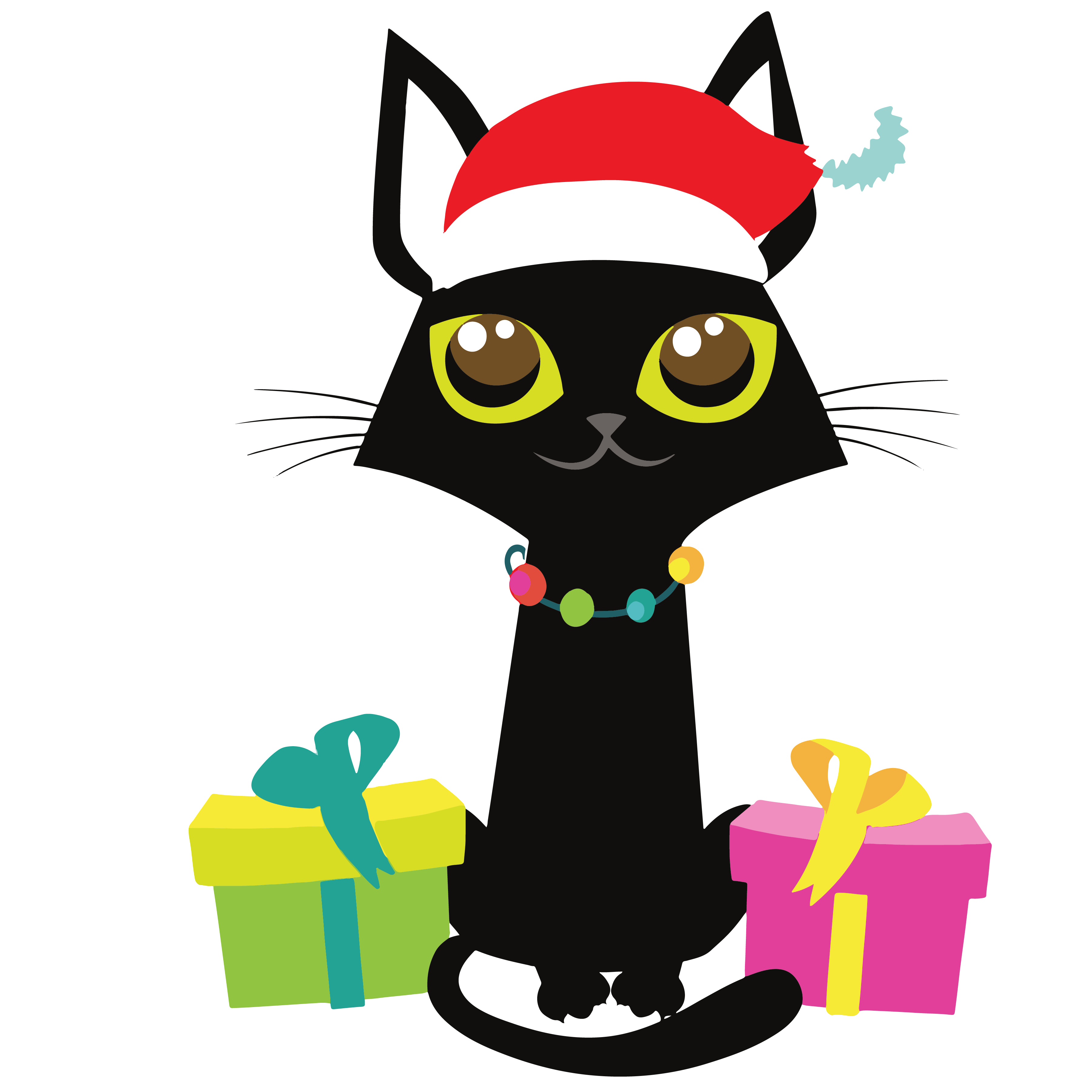 Grumpy Black Cat Svg, Black Cat Christmas Svg, Cute Black Ca | Inspire ...