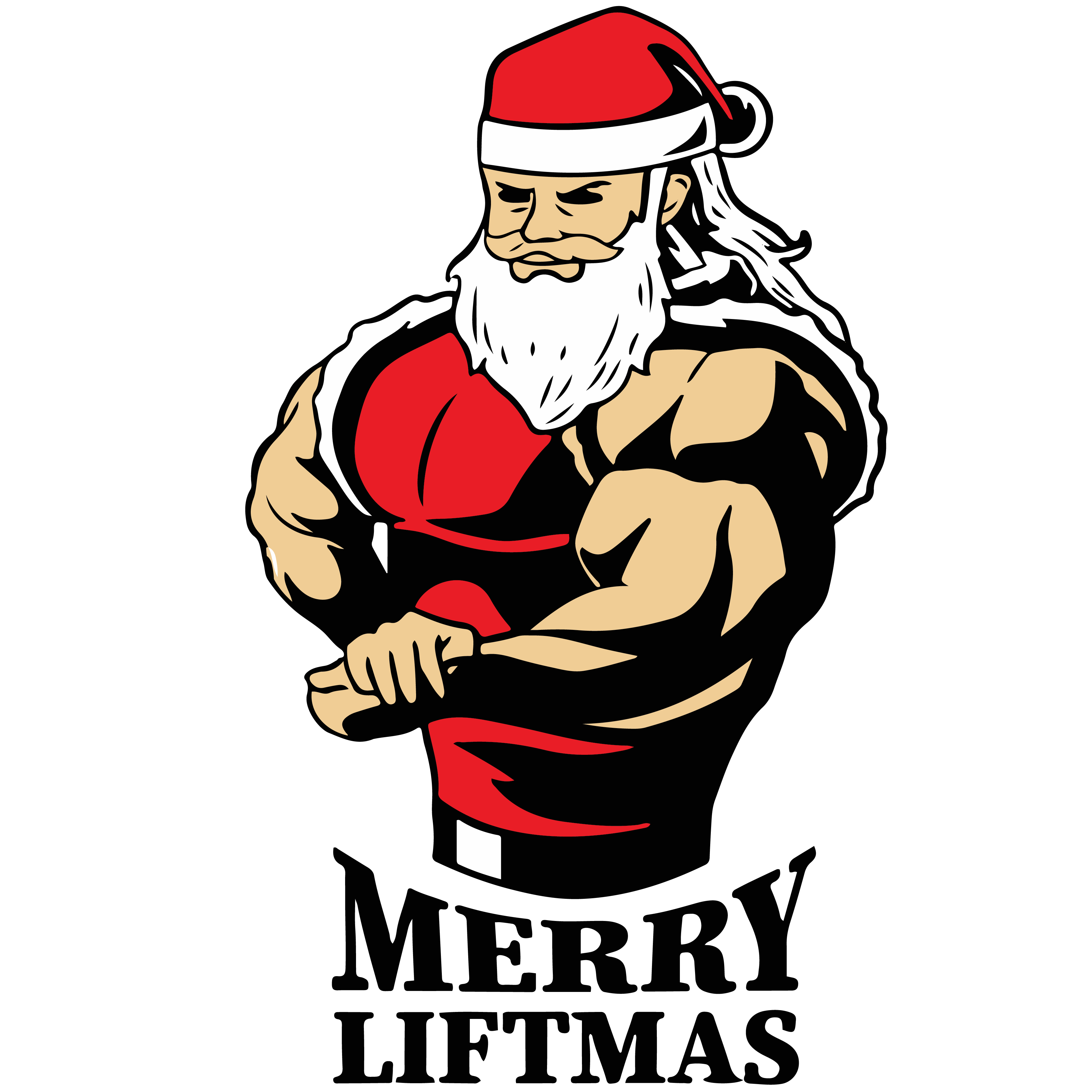 Merry liftmas Svg, Santa with Muscles Svg, Funny Santa Chris | Inspire ...