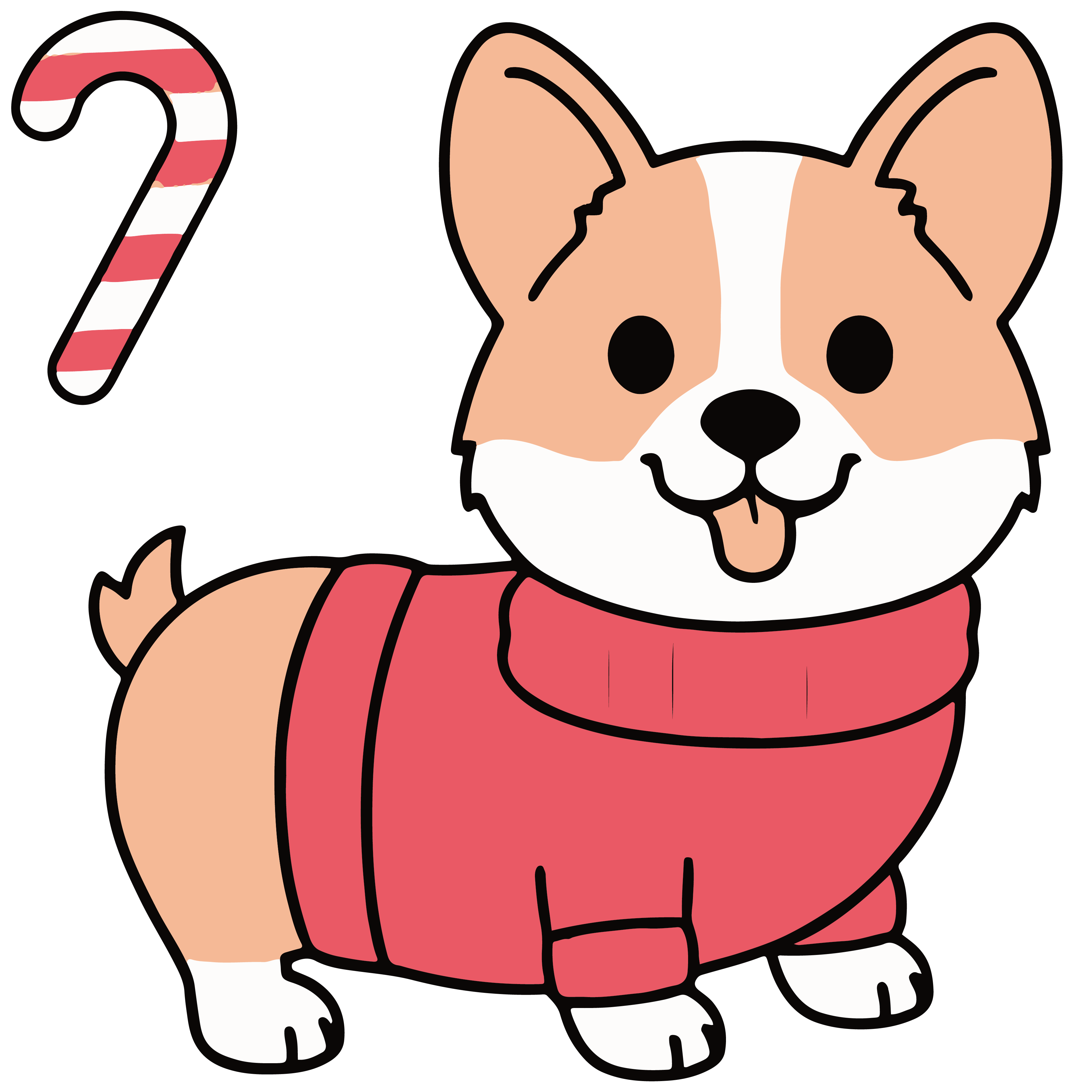 Christmas Corgi SVG Funny Christmas dog layered cut file Chr | Inspire ...