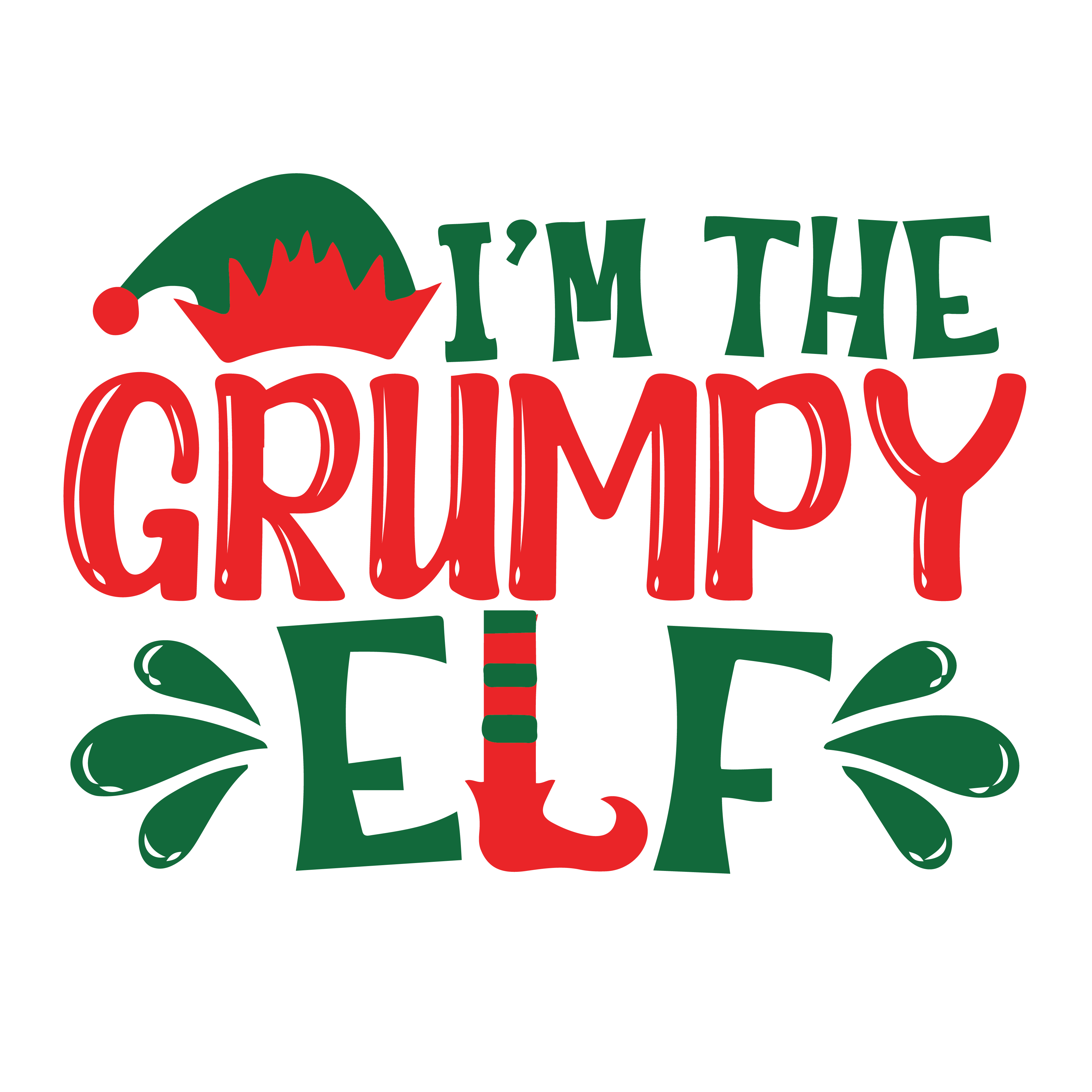 I'm the grumpy elf Svg, Elf Friends Svg, Elf Family Svg, Chr | Inspire ...